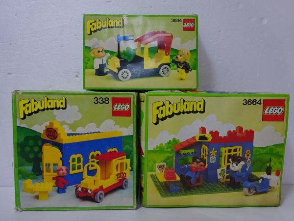 【送M】1円～ がLEGO レゴ FABULAND ファビュランド 338 TAXI 3664 ポリス 3644 車 サル ブタ ライオン ...
