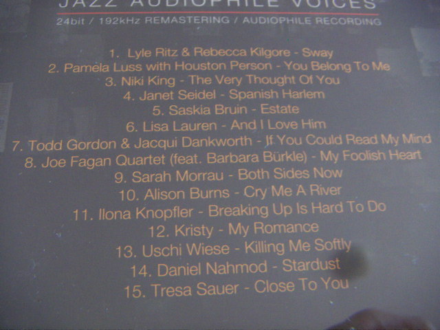 CD：JAZZ AUDIOPHILE VOICES : Lyle Ritz & Rebecca Kilgore Pamela Luss with Houston Person Niki ...