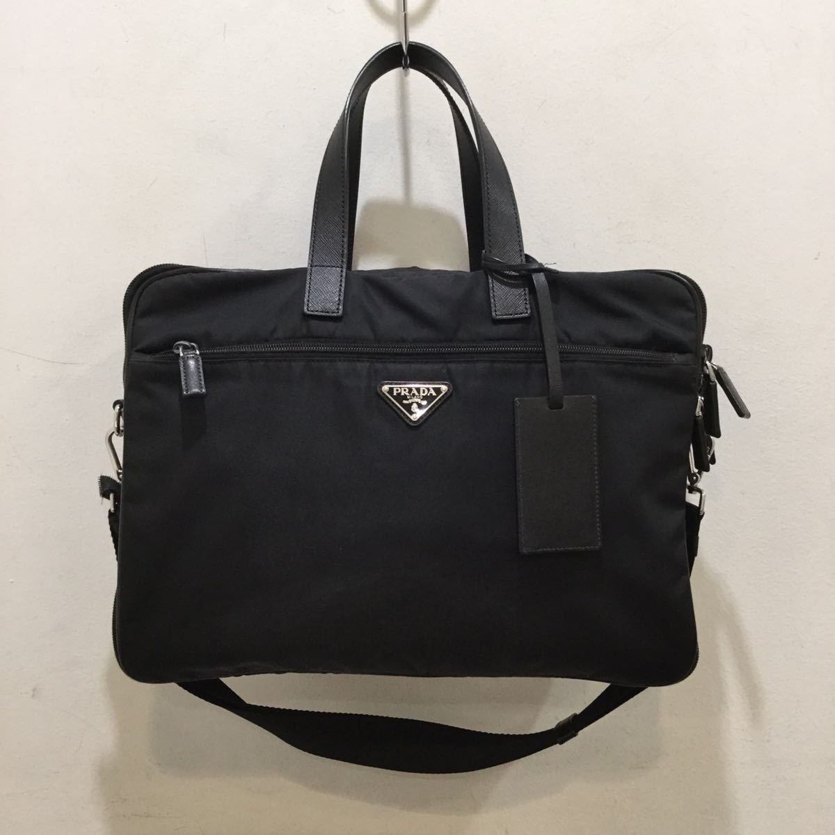 PRADA プラダ V407S 2way ブリーフ バッグ ブラックの落札情報詳細 - Yahoo!オークション落札価格検索 オークフリー