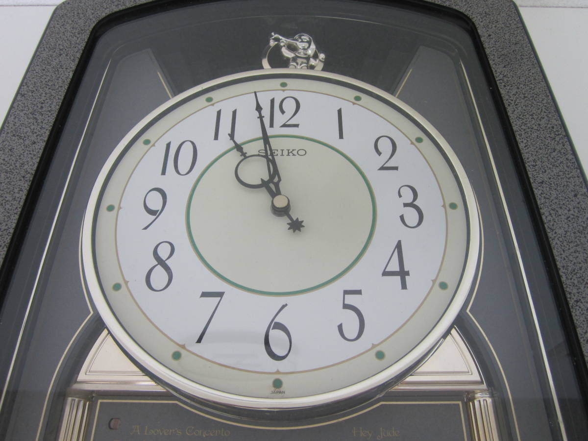 浜/SEIKO/Marionne/からくり時計/RE523N/インテリア時計/メロディ付き/アナログ/マリオーヌ/修理用/動作確認済み ...