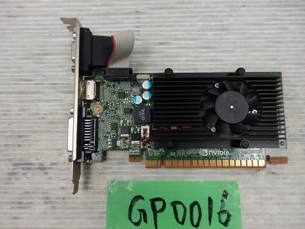 ジャンク GPU グラフィックボード NVIDIA GeForce GF119-300-A1 HDMI DVI p1310 1GB 中古 動作 ...