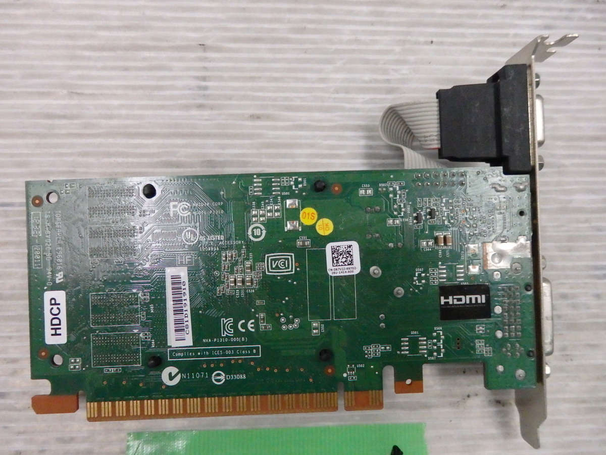 ジャンク GPU グラフィックボード NVIDIA GeForce GF119-300-A1 HDMI DVI p1310 1GB 中古 動作 ...