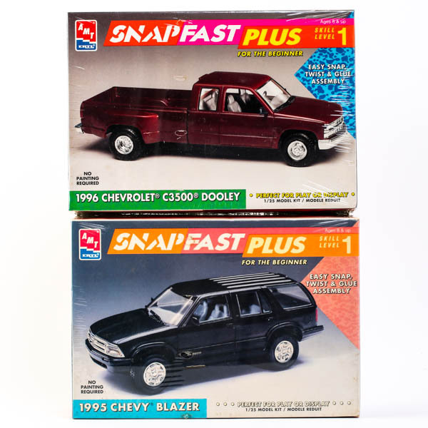 【新品】【未開封】 AMT プラモデル 1995 CHEVY BLAZER 1996 CHEVROLET C3500 DOOLEY シボレー ...