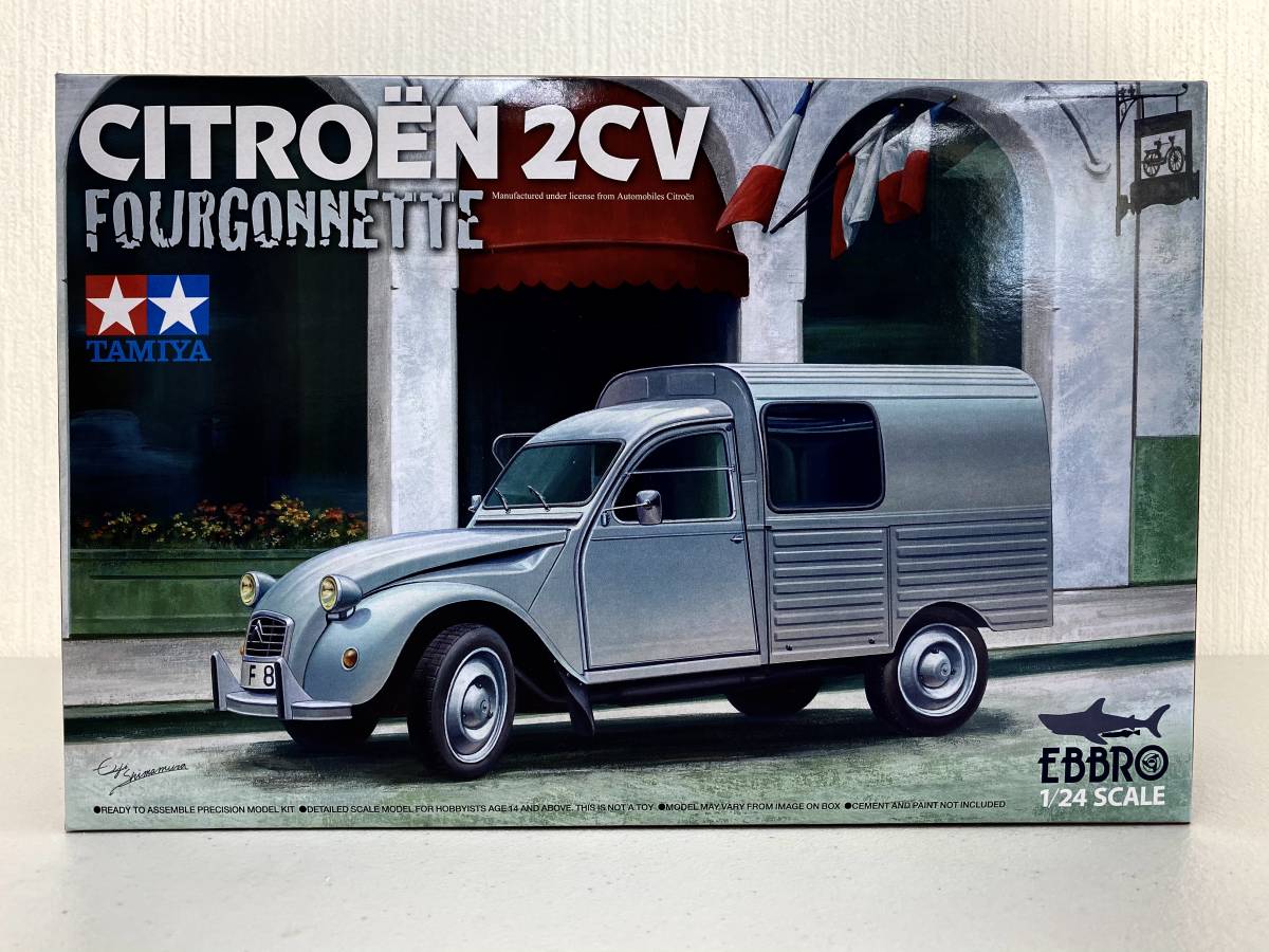 【新品】＜ 絶版・未使用 ＞ エブロ／タミヤ EBBRO/TAMIYA 1/24 プラモデル CITROEN 2CV FOURGONNETTE ...