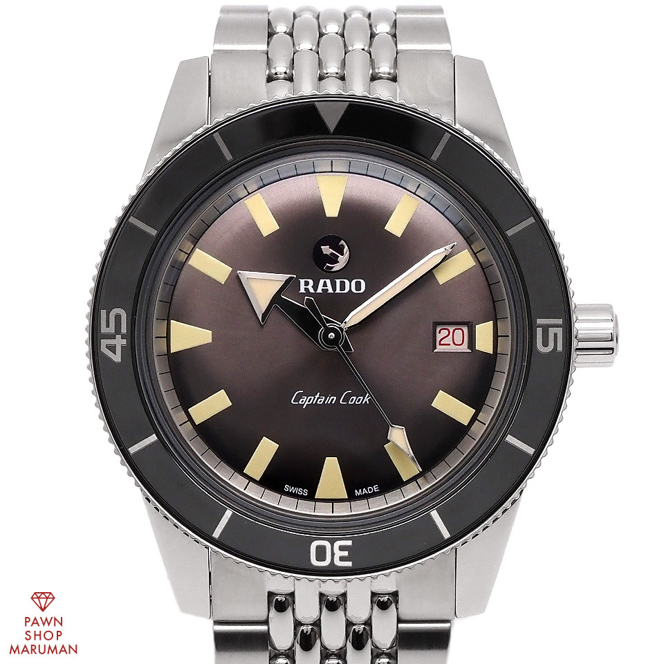 RADO ラドー キャプテンクック R32505305 自動巻き SS ブラウン 【丸万質舗】 の落札情報詳細| ヤフオク落札価格情報 オークフリー