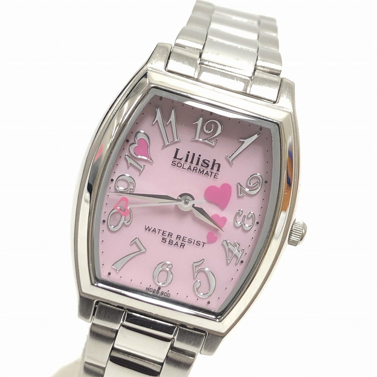 【中古】シチズン CITIZEN 腕時計 リリッシュ Lilish ソーラー充電 ステンレス ピンク ハート レディース 10700477 の ...
