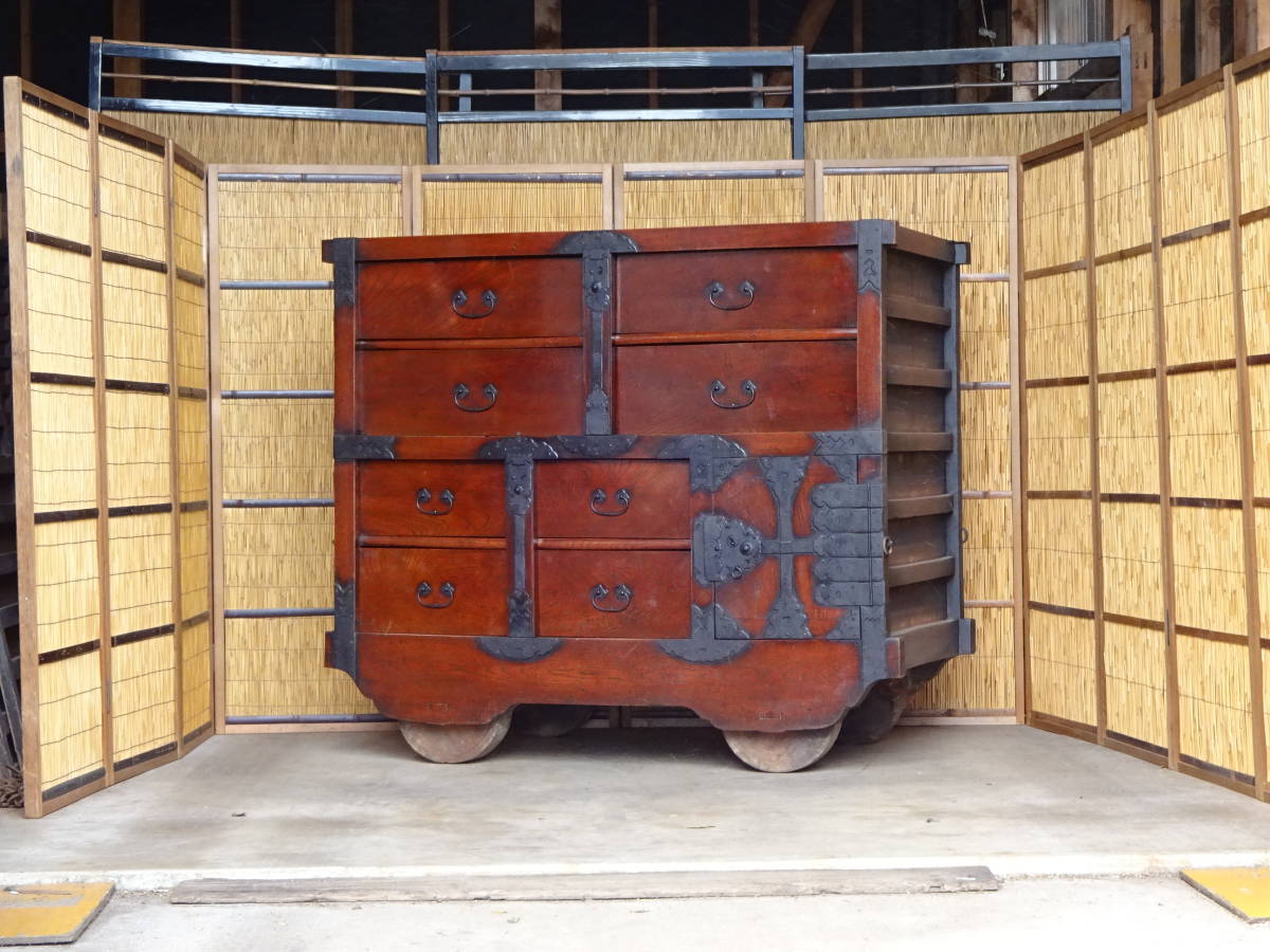 S194 越前三国地方車箪笥の落札情報詳細 - Yahoo!オークション落札価格検索 オークフリー
