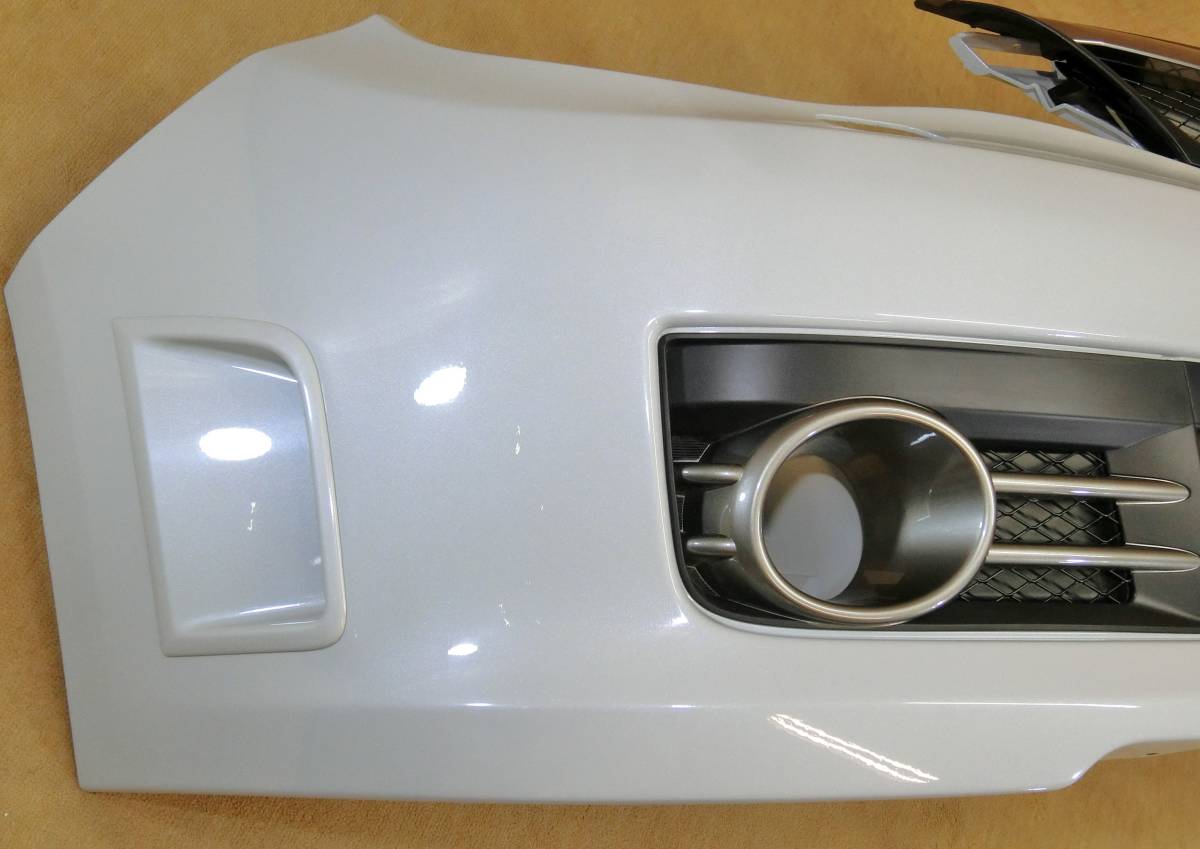 GRB インプレッサ WRX STi 前期 純正 フロントバンパー サテンホワイトパール 37J 57704FG060 新車外し 極美品＆新品 ...