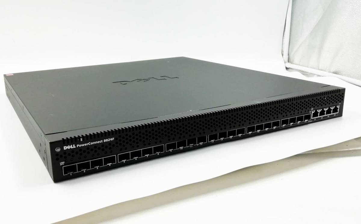 DELL PowerConnect スイッチ 8024F ギガビットイーサネット 4Port SFP 24port 初期化済み 2重化電源 ...