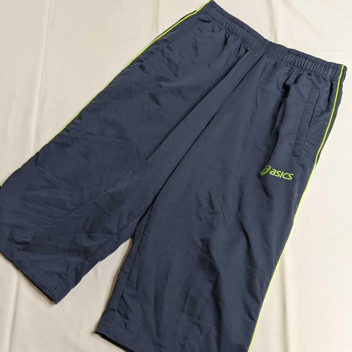 【やや傷や汚れあり】+AA142 asics アシックス メンズ M ハーフパンツ グレー 薄手 スポーツ ウェア トレーニング フィットネス ...