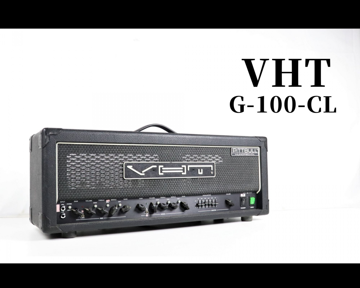 【目立った傷や汚れなし】 ※発送不可 【動作OK】 VHT G-100-CL ギターアンプ ヘッド ブラックカラー エレキギター用 音楽 ...