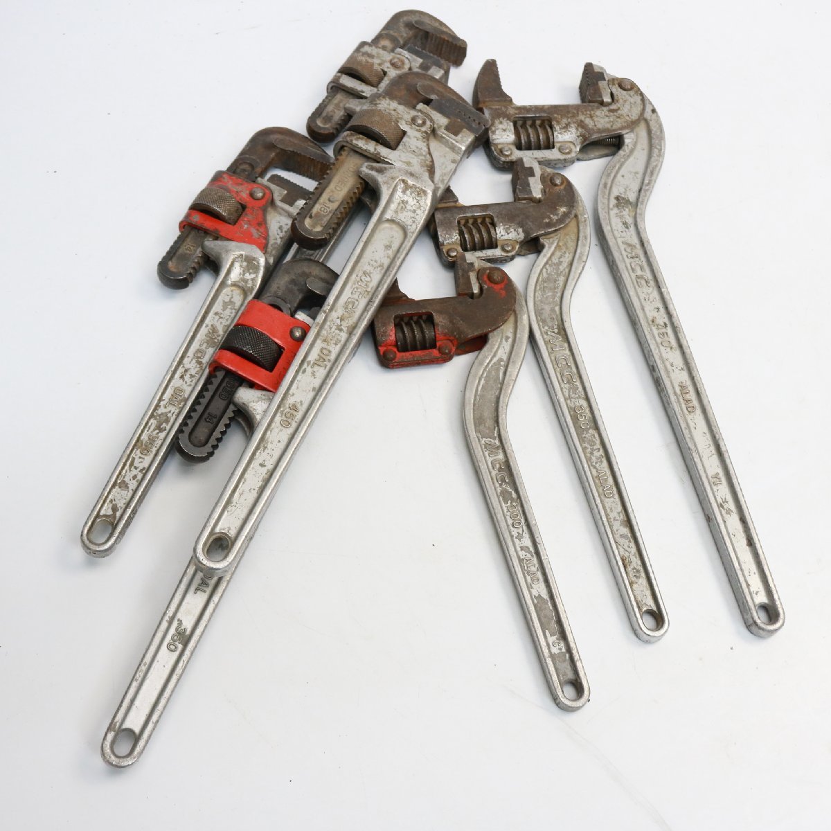 【傷や汚れあり】143) 松阪鉄工所 MCC パイプレンチ アルミ DAL 350 Z DG YI 450 XI コーナーレンチ 450 350 300 ALAD 【1円スタート】 の落札情報 ...