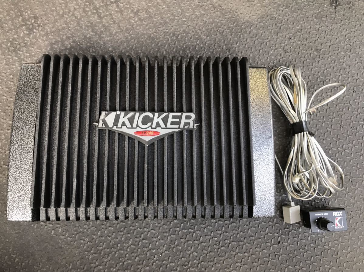 【傷や汚れあり】中古(動作OK)KICKER ZR240(キッカー)パワーアンプ60W×2ch(4Ω)120W×2ch(2Ω)、ZRX ...