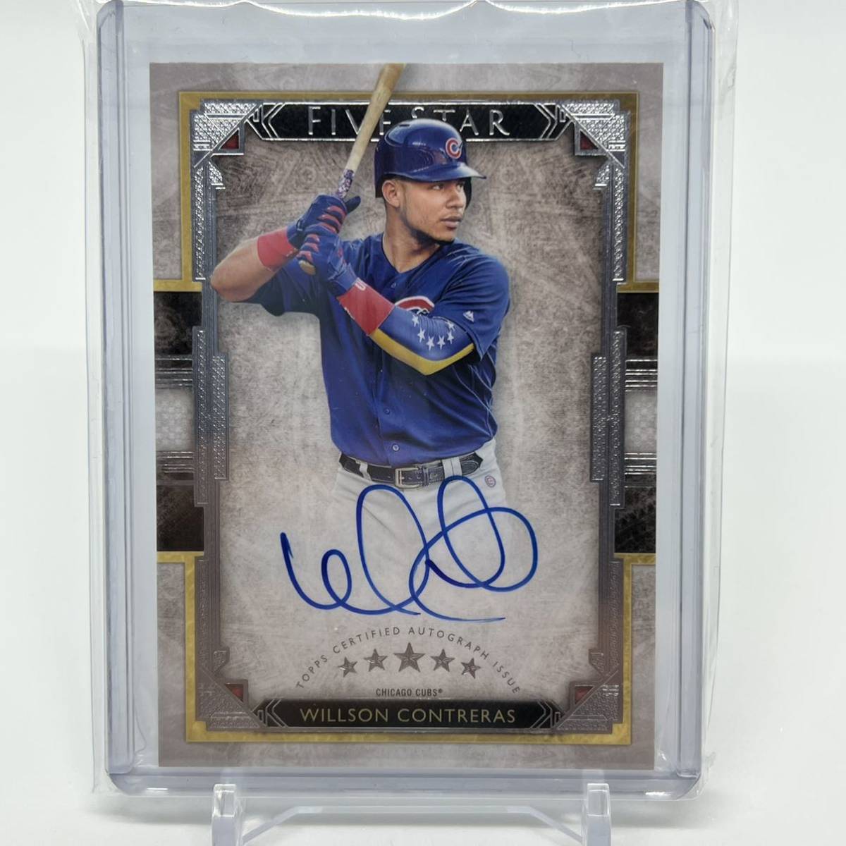 【目立った傷や汚れなし】Willson Contreras Auto 2018 Topps Five Star Baseball MLB ...