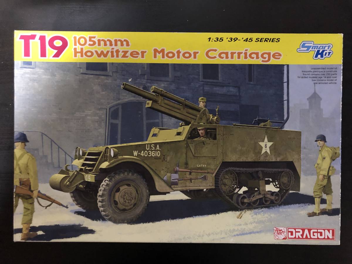【未使用】T19 105mm Howitzer Motor Carriage(T19 105mm自走榴弾砲) DRAGON(ドラゴン) 1/35スケール 【未組立】の落札情報詳細 ...