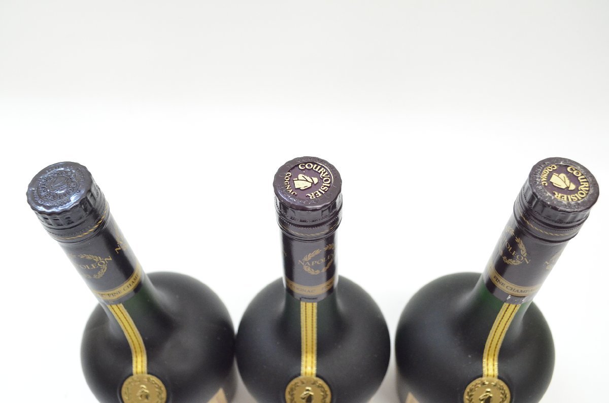 【未使用】【rmm1】1円～ 未開栓 3本セット COURVOISIER クルボアジェ ナポレオン コニャック ブランデー 700ml 40% 箱付き 古酒 ＊同梱不可 の落札情報詳細 ...