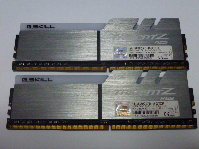 【やや傷や汚れあり】メモリ デスクトップ用 G.SKILL TRIDENT Z RGB DDR4-3600 PC4-28800 8GBx2枚 ...