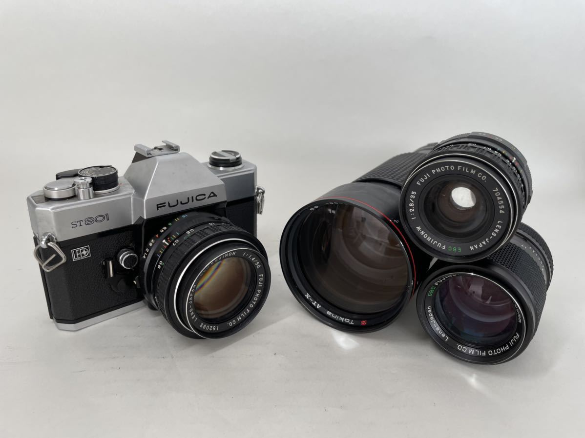 【傷や汚れあり】ジャンク/返品不可 FUJICA ST801 EBC FUJINON 50mm F1.4 W 35mm F2.8 T 135mm F3.5 Tokina AT-X SD 100 ...