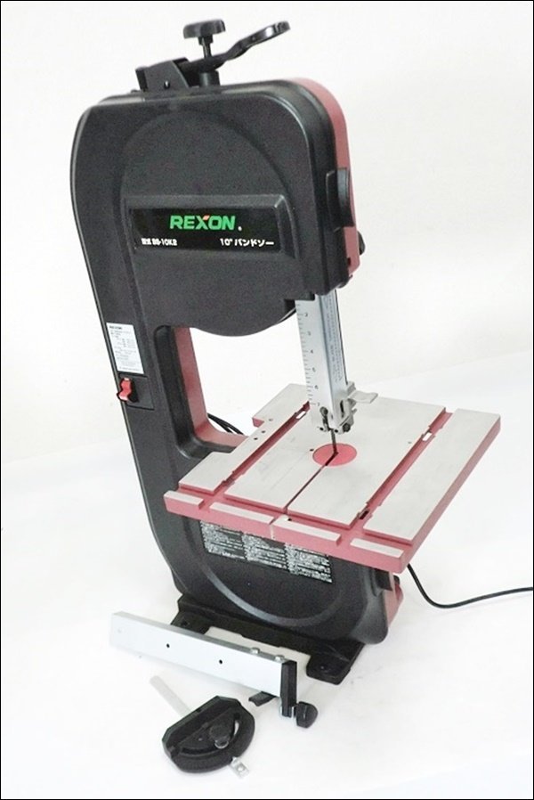 【傷や汚れあり】20 110-510120-08 ★ [S] REXON レクソン BS-10K2 10インチ バンドソー 電動工具 切断機 ...
