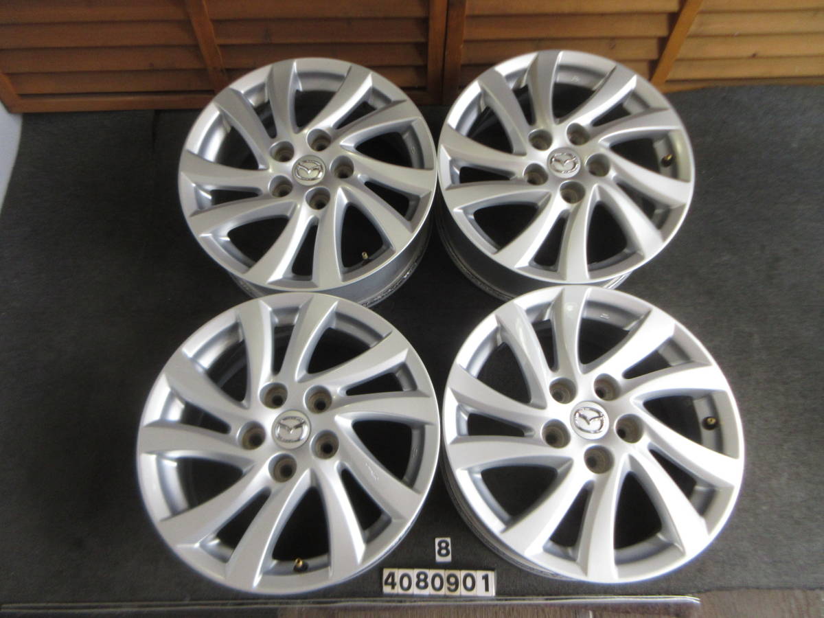 【やや傷や汚れあり】G411 ②★マツダ BLEFW アクセラスポーツ純正4本セット★16インチ6.5J＋50 5穴PCD114.3★アテンザ CX-3 ビアンテ MPV プレマシーの落札情報 ...