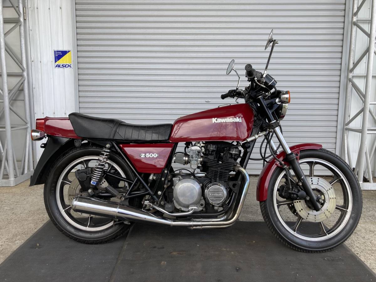 【傷や汚れあり】1円スタート!Z500(KZ500B)1979年式 KAWASAKI 38706 エンジン実働!吹け上がり良好!現状販売 ...