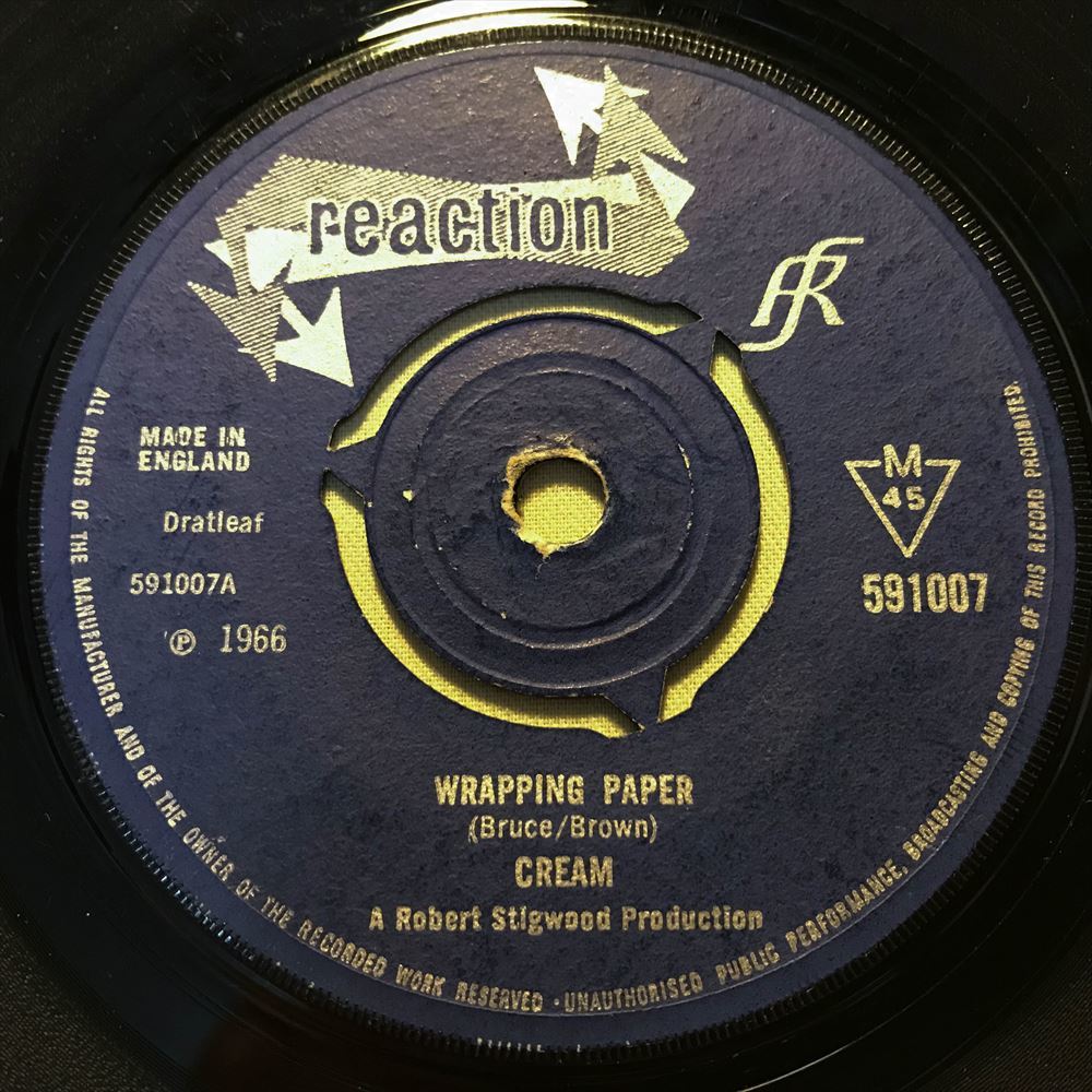 【やや傷や汚れあり】 66年 UK ORG MONO CREAM / WRAPPING PAPER ERIC CLAPTON/JACK ...