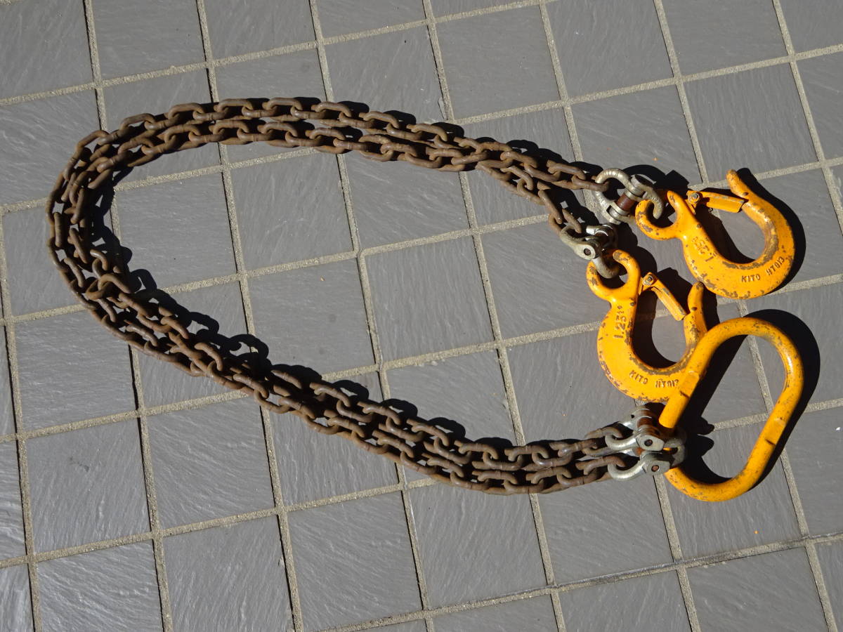 【やや傷や汚れあり】KITOキトー チェーンスリング 1.25t（中古） ユニック/クレーン/鋼材/敷鉄板の落札情報詳細 - ヤフオク落札価格検索 オークフリー