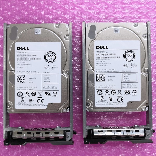 【目立った傷や汚れなし】@SM922 万世鯖本舗 DELL純正 2個セット 2.5inch 900G SAS 6Gbps 10K 2個セット ...