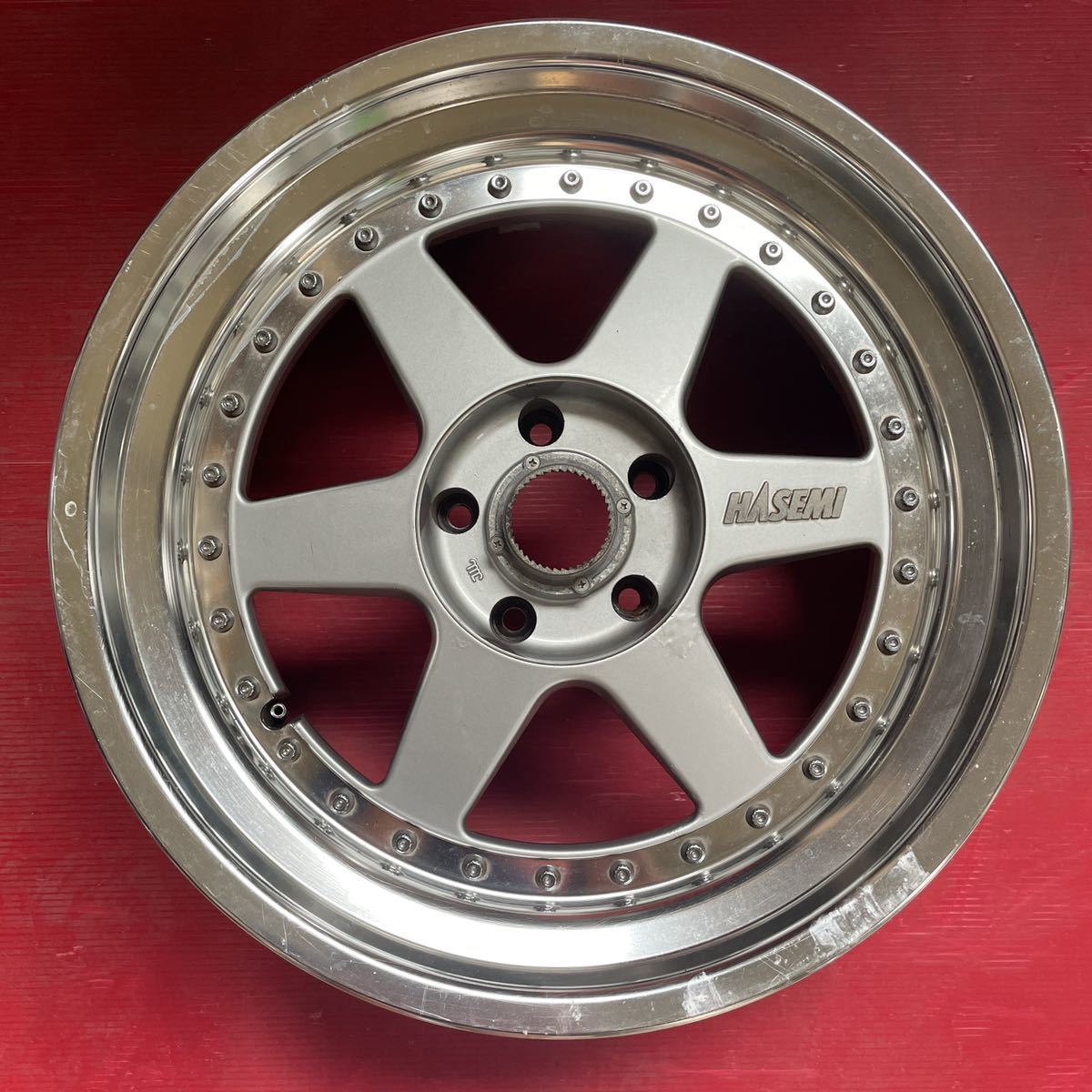 065番 当時物 SSR HASEMI PROT-S RG ハセミ プロト-S 17インチ 3ピース 日本製 ホイール 4本 5H-114.3 ...