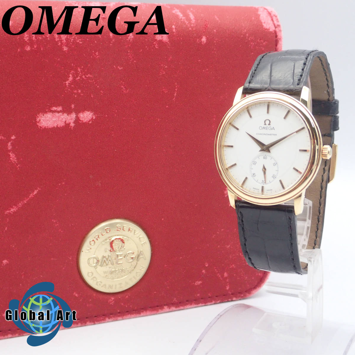 【やや傷や汚れあり】い09268【金無垢 18KYG 750 総重量：約41.7g】OMEGA オメガ/デビル/手巻き/メンズ腕時計/スモセコ ...