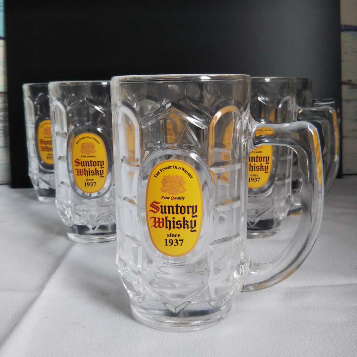 【未使用】SUNTORY 角瓶ハイボールジョッキ 380ml 6ケ 箱入 希少ロゴ 佐々木ガラス 昭和レトロ の落札情報詳細| ヤフオク落札価格情報 オークフリー