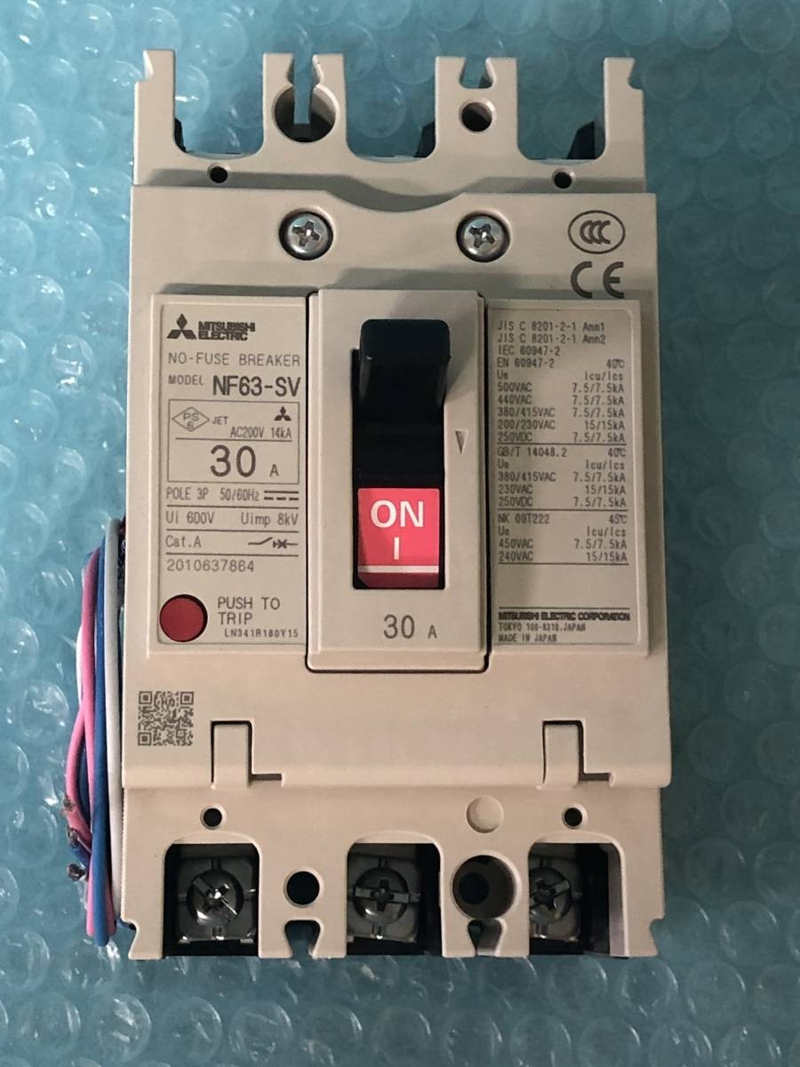 【未使用】[CK11647] MITSUBISHI 三菱 配線用遮断器 NF63-SV 3P 30A 未使用の落札情報詳細 - ヤフオク落札価格検索 オークフリー