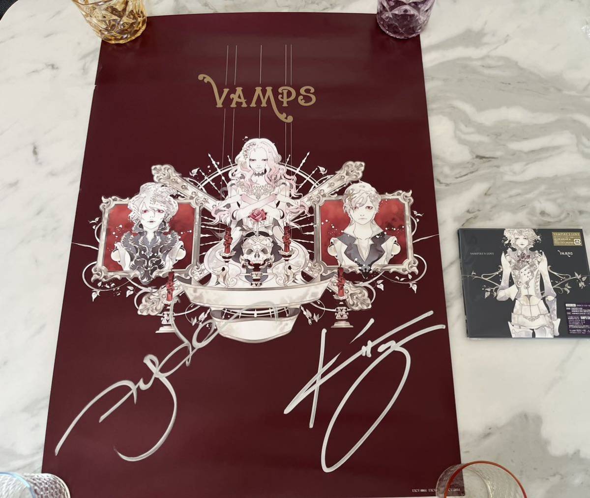 【未使用に近い】VAMPS CD、DVD サイン入りポスター当選 HYDE K.A.Z VAMPIER’S LOVE 映画「ドラキュラZERO」日本版イメージング L'Arc〜en〜Ciel ...