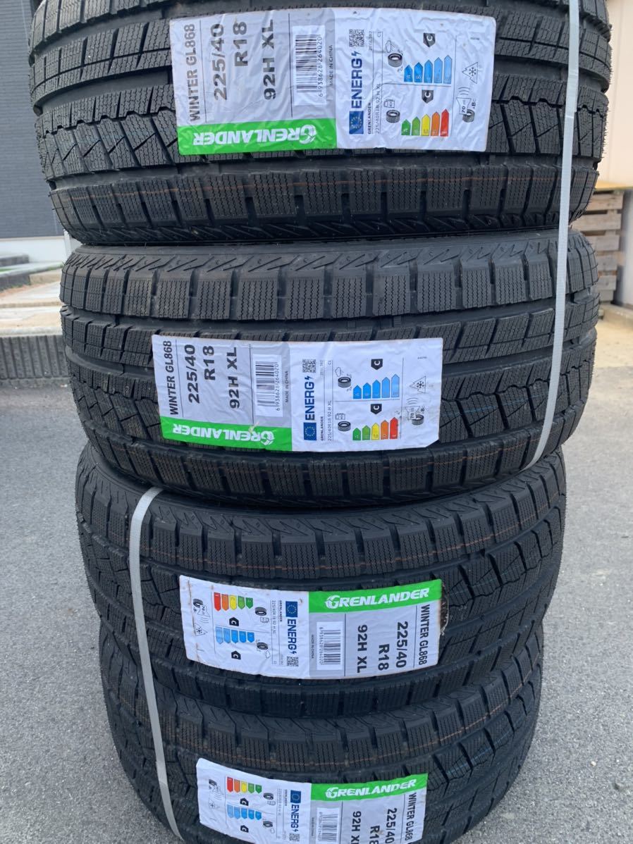 【未使用】グリンランダー(GRENLANDER)winter GL868 225/40R18 2019年製 4本セット スタッドレスタイヤ の ...