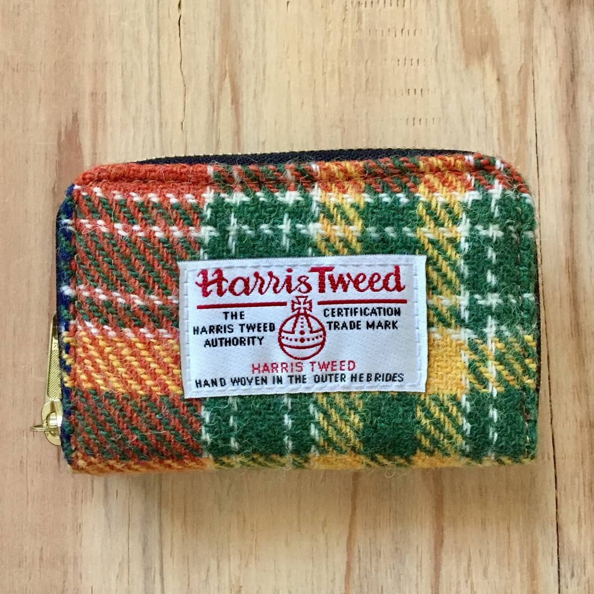 【目立った傷や汚れなし】美品 Harris Tweed Coin case ハリスツイード コインケース 小銭入れ ラウンドファスナー 最高級 ...