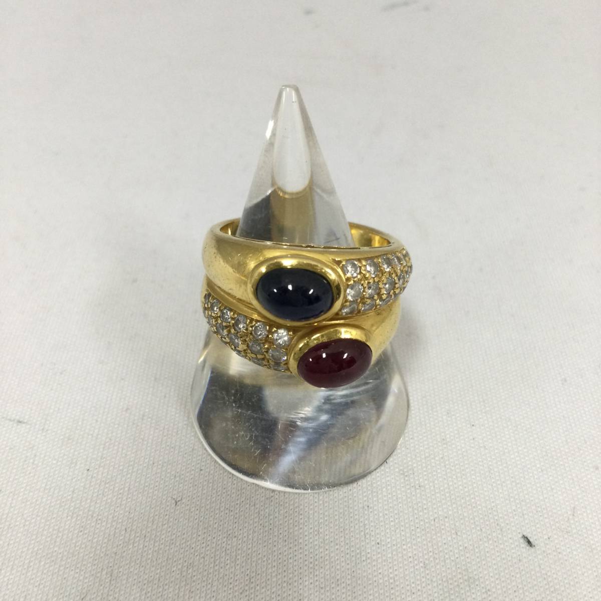 【傷や汚れあり】041116 220592 BVLGARI ブルガリ 750 K18 約14.8g サファイヤ ルビー ダイヤ 1.44/1.70刻印あり 指輪 アクセサリー の落札情報詳細 ...