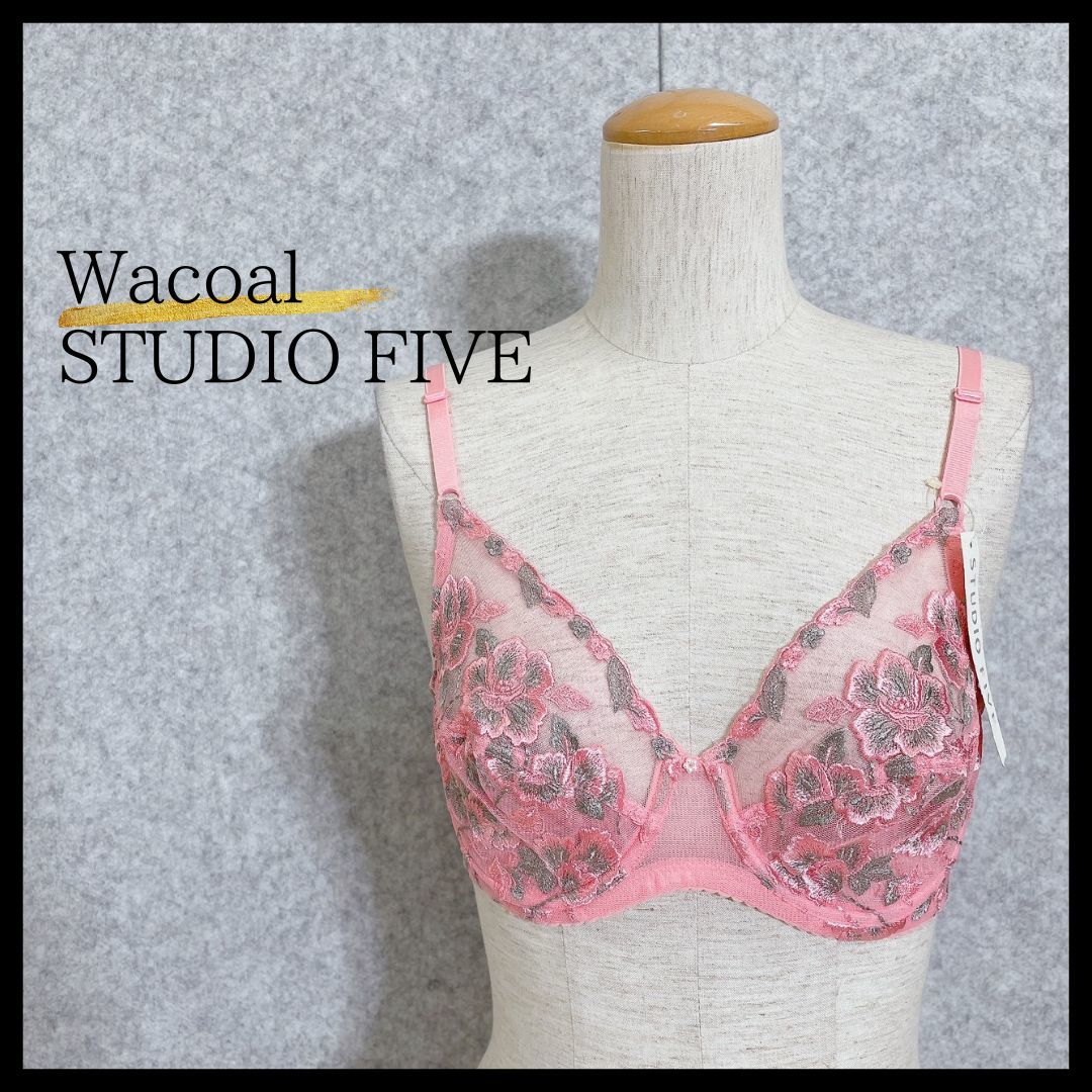 【未使用】新品 C70 Wacoal STUDIO FIVE ブラジャー ブラ RP 刺繍 レース 上品 花柄 透け感 ランジェリー ワコール スタディオファイブ 【19608】の落札情報詳細 ...