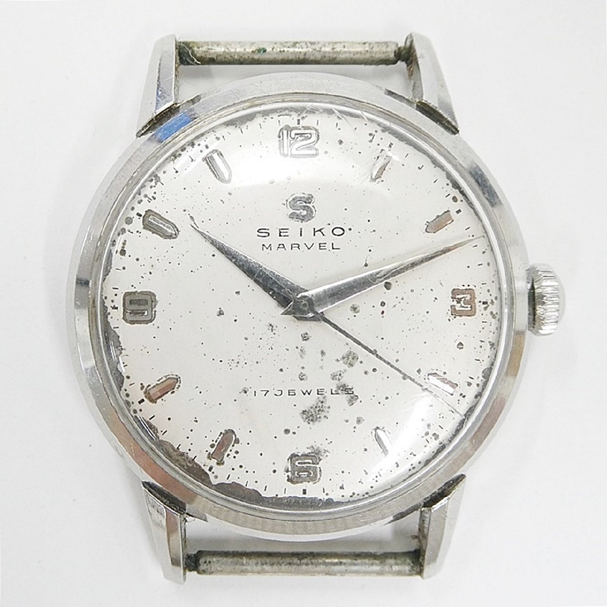 【傷や汚れあり】 SEIKO セイコー MARVEL マーベル 手巻き 14041 DUST PROOF 17石 メンズ 腕時計 本体のみの ...