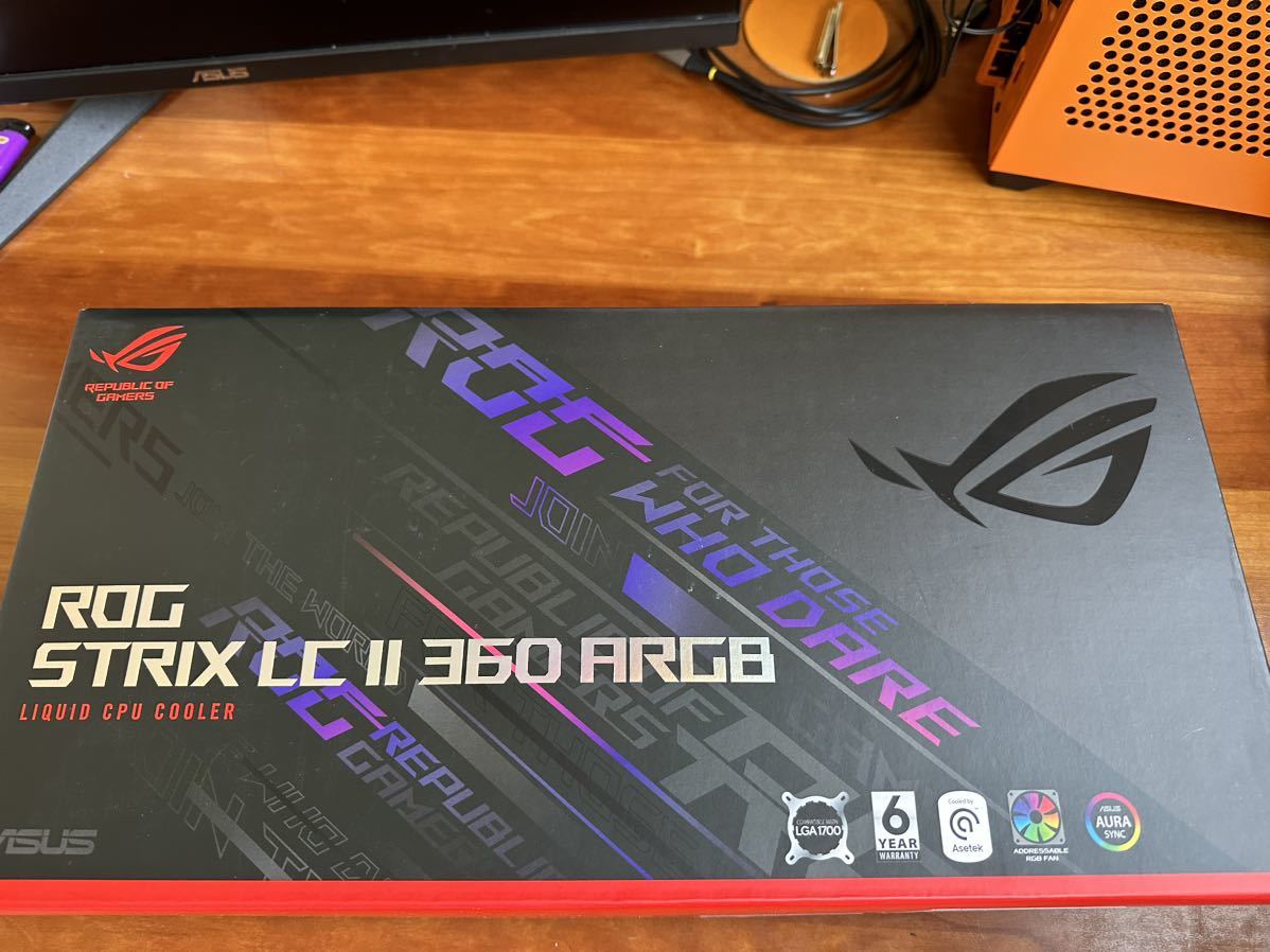 【やや傷や汚れあり】【中古】ASUSTek ROG STRIX LC II 360 ARGB 簡易水冷CPUクーラー LGA1700 対応の ...