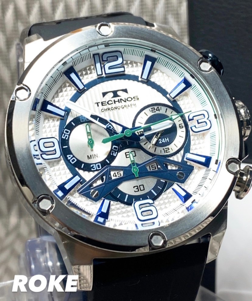 【未使用】2022年 モデル 新品 テクノス TECHNOS 正規品 腕時計 国内正規保証 クロノグラフ ビックフェイス スポーツ ラバーベルト シルバー メンズの落札情報詳細 - ヤフオク ...