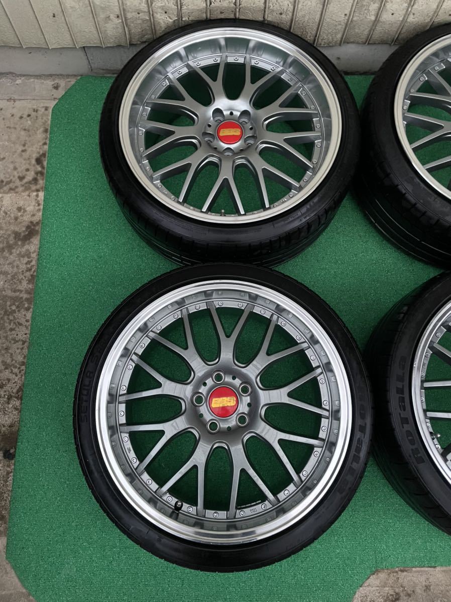 【目立った傷や汚れなし】ANHELO CORAZONアネーロ コラソン BBS 20インチタイヤ・ホイール4本 8.5JJ+35/9.5JJ+38 5穴PCD114.3 2020年製 バリ山 ...