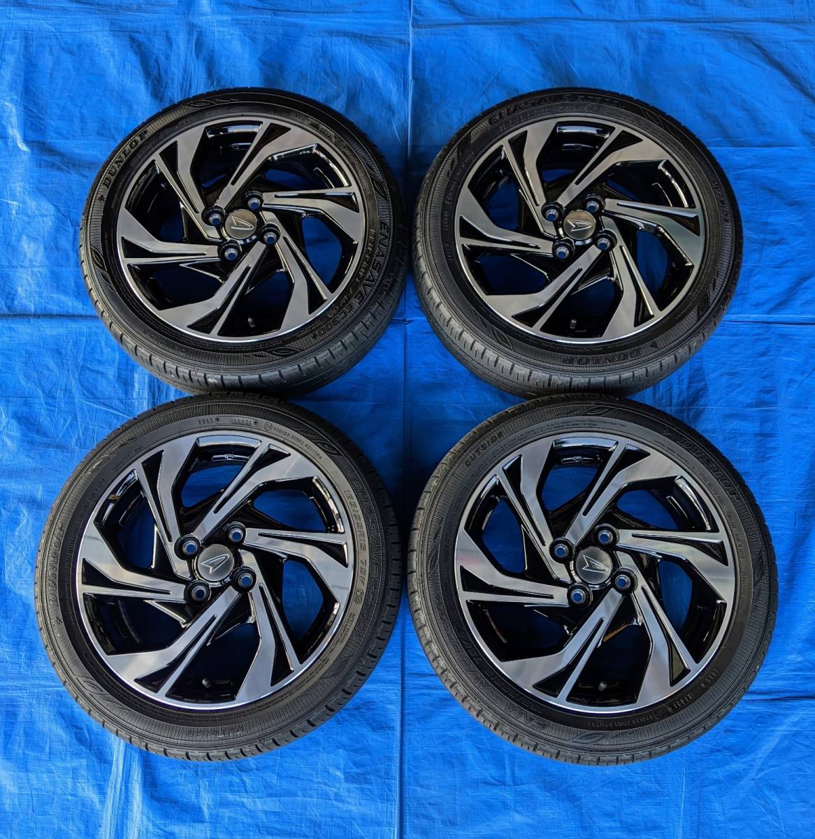 【目立った傷や汚れなし】DAIHATSU ダイハツ タントカスタム LA650S 純正 15×4.5J+45 4H-100 DUNLOP ENASAVE EC300+ 165/55R15 ...