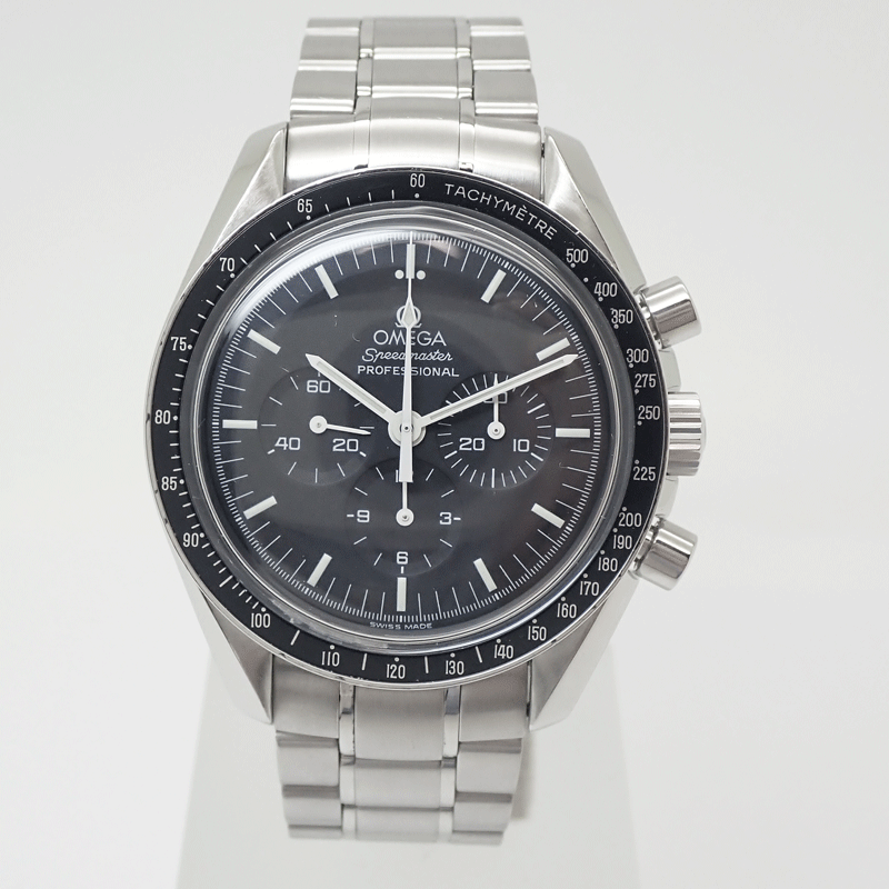 【目立った傷や汚れなし】OMEGA オメガ スピードマスター ムーンウォッチ プロフェッショナル 手巻 3570.50 ブラック ...