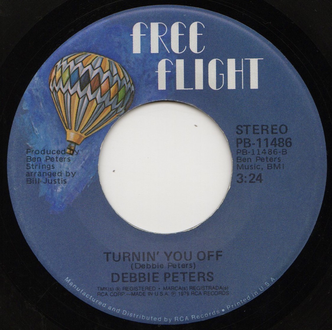 【目立った傷や汚れなし】試聴45 DEBBIE PETERS（FREE FLIGHT 11486）TURNIN' YOU OFF の落札情報 ...