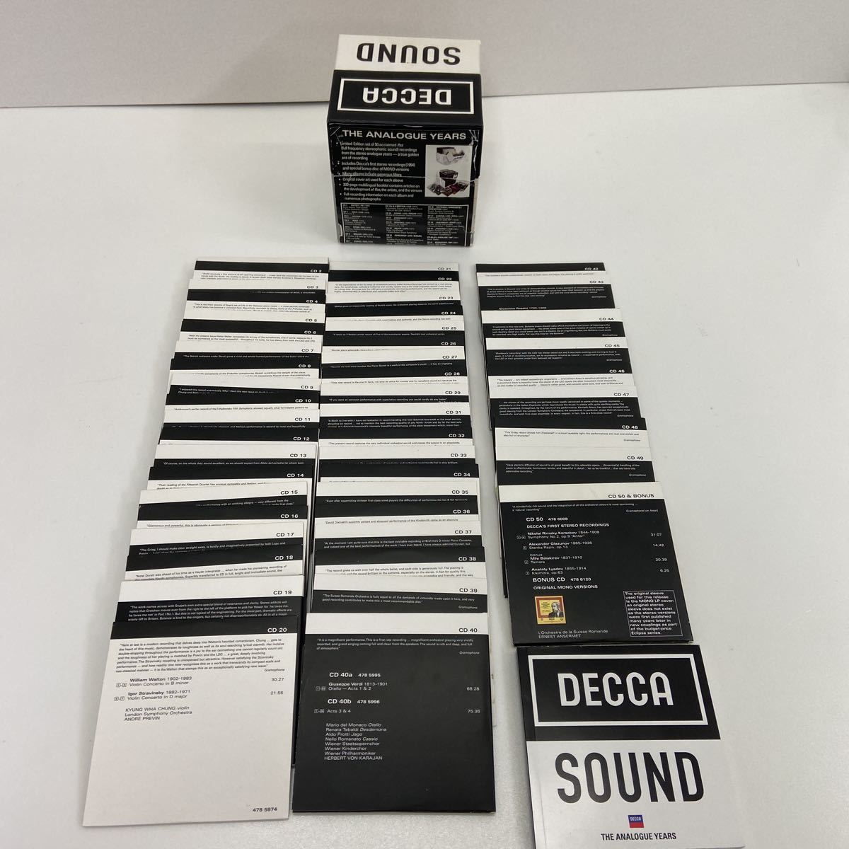 【やや傷や汚れあり】H1 美品 CD CD BOX DECCA SOUND THE ANALOGUE YEARS デッカサウンド アナログイヤーズ 50枚組 ボーナスCD付 の落札情報詳細 ...
