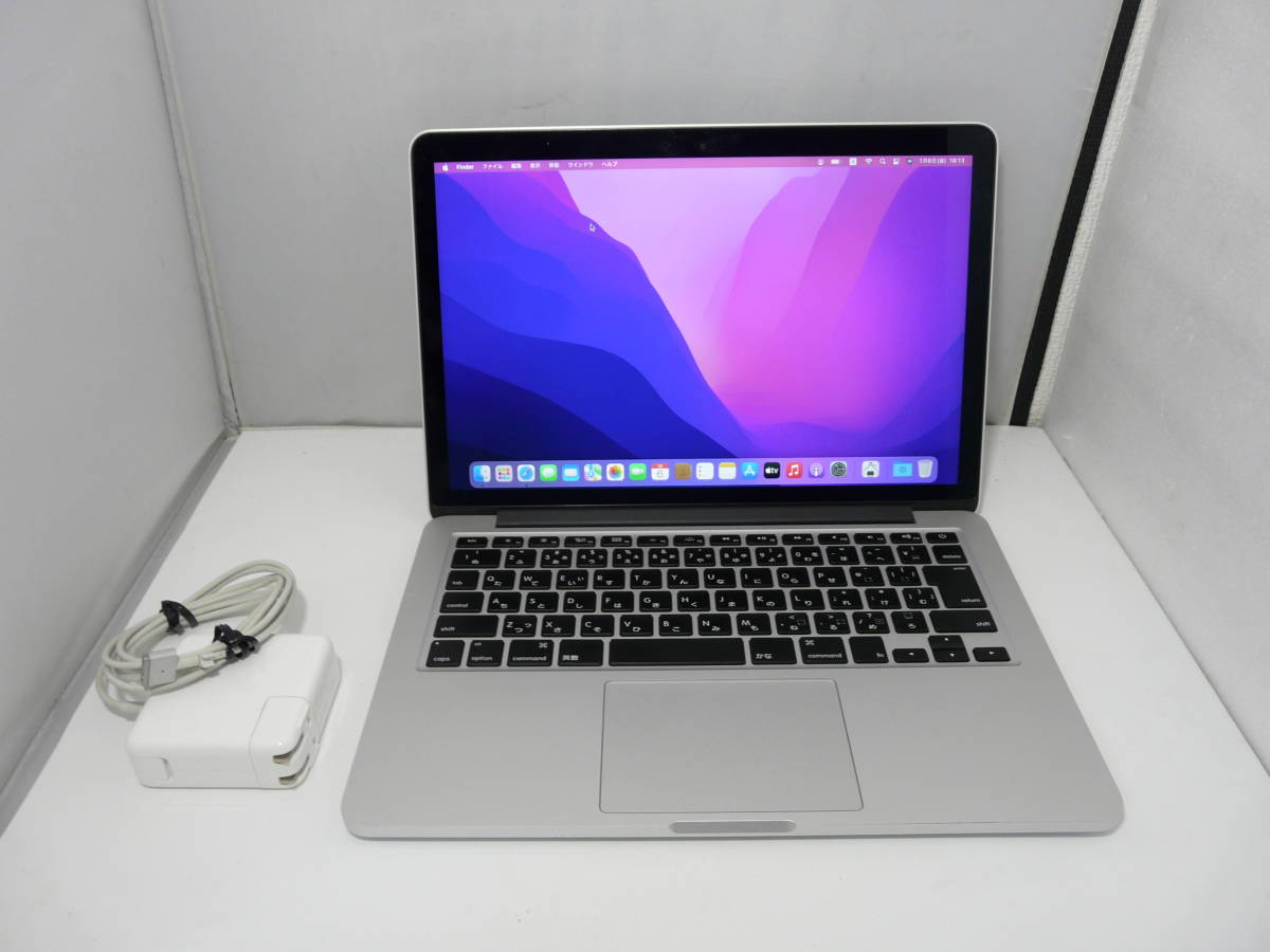 【やや傷や汚れあり】MacBook Pro A1502 13インチ Core i5 メモリー16GB ストレージ 256GB Monterey ...