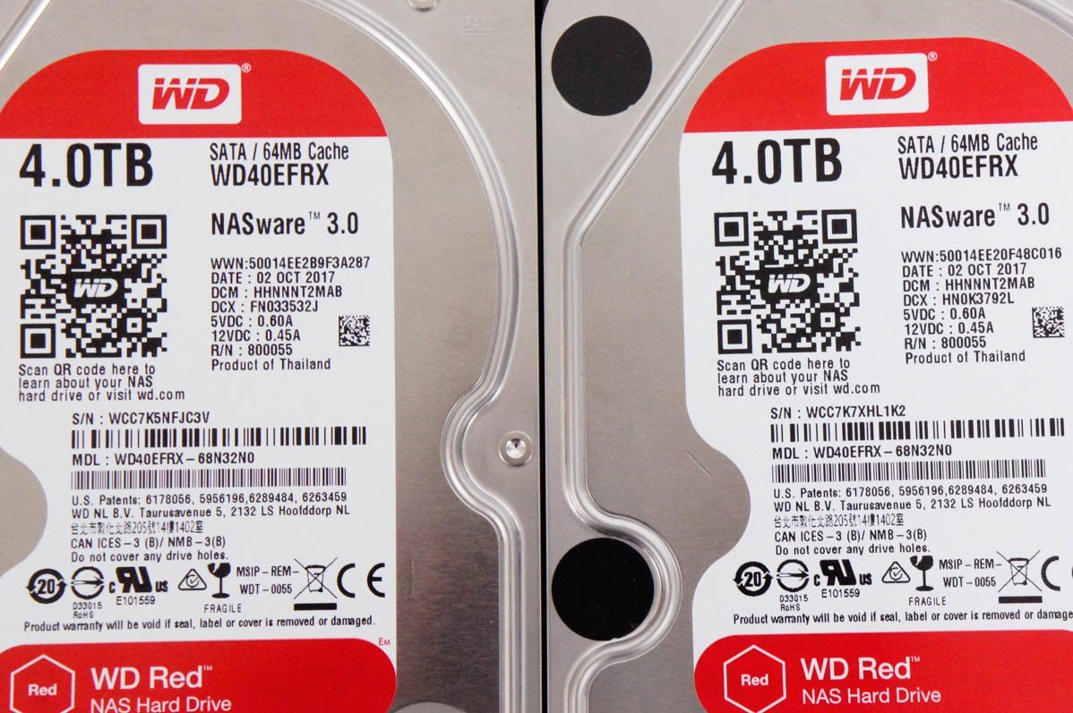 【やや傷や汚れあり】2 Western Digital ウエスタンデジタル WD40EFRX 4.0TB *4 計16TB の落札情報詳細 ...
