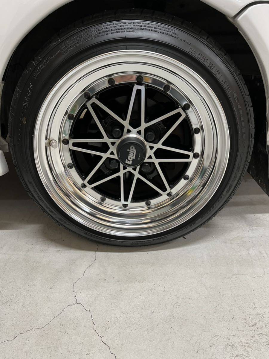 【やや傷や汚れあり】WORK EQUIP 03 14インチ4穴PCD100 7j＋10 4本セット ワークエクイップ 03 155/55R14 ...