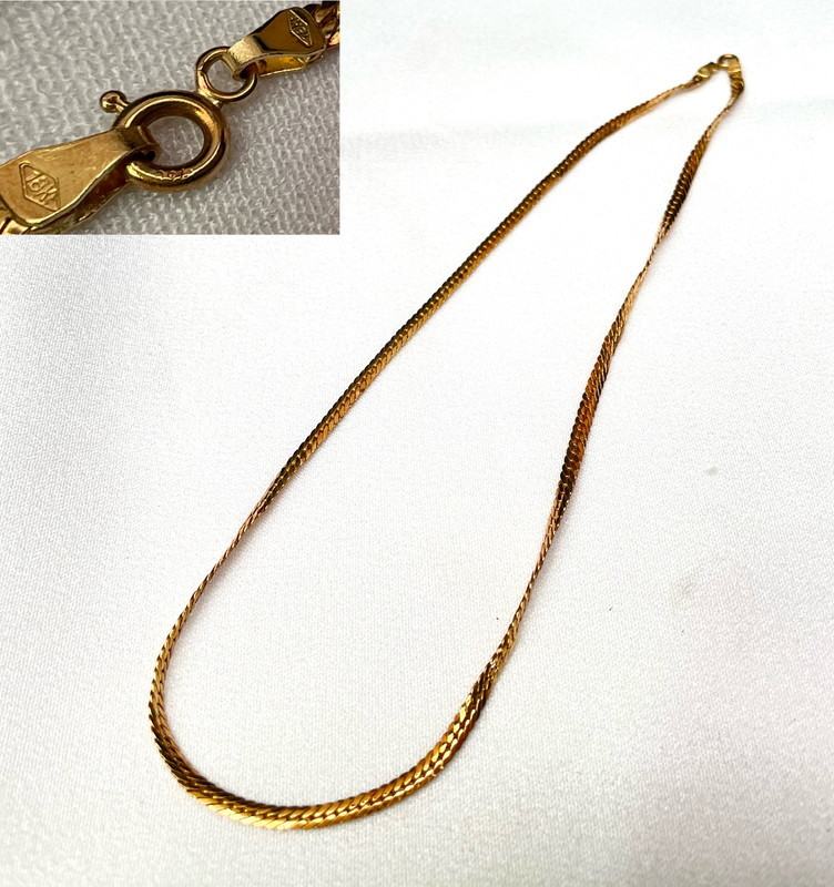 【傷や汚れあり】S-241 1円～ K18ネックレス ITALY 750刻印 18金 ゴールド 地金 イタリア ゴールド 18カラット刻印 の落札情報詳細| ヤフオク落札価格情報 オークフリー