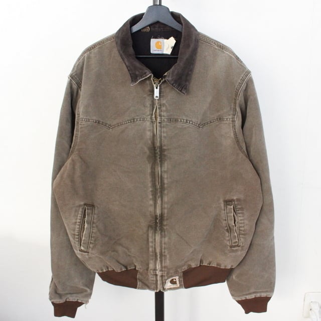 【傷や汚れあり】G12 90sビンテージ カーハート carhartt 中綿 ダックジャケット USA製 サンタフェジャケット CHT 1990年代製 表記XLサイズ ブラウン 80s の落札 ...